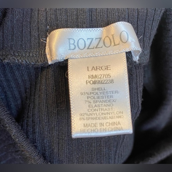 Bozzolo | Tops | Bozollo Large Black Turtleneck Short Sleeve Sheer ...